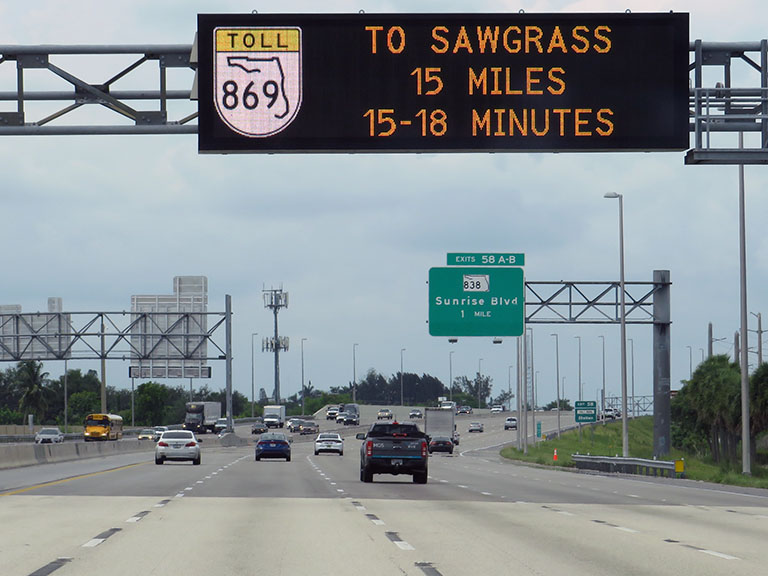 Florida's Turnpike At Sunrise Boulevard