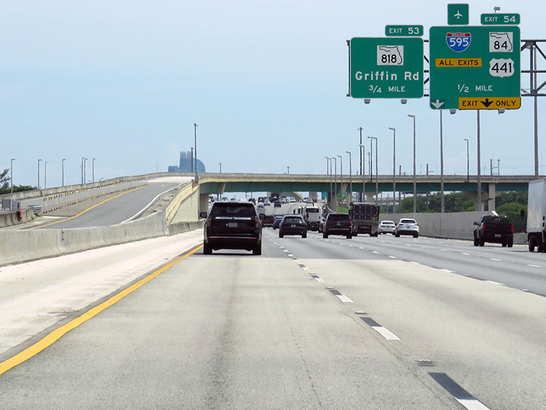 Florida's Turnpike At I-595/Ft Laud/Hwd Intl/FLL