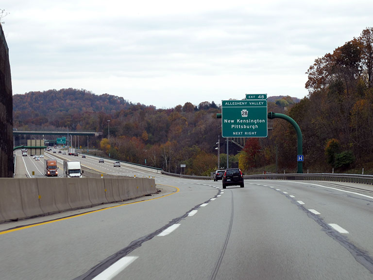 Pennsylvania Turnpike At PA 28 / Allegheny Valley Expy